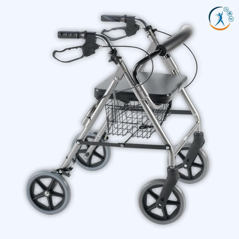Andador de 4 Ruedas con Asiento y Canasta - Rollator | Mundo Ortopedico Andador de 4 Ruedas con Asiento y Canasta - Rollator | Mundo Ortopedico